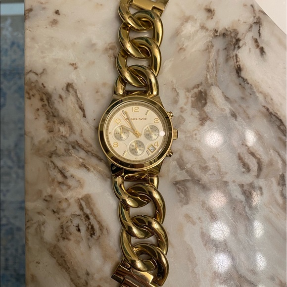 Michael Kors | Accessories | Michael Kors Gold Chain Link Watch | Poshmark
